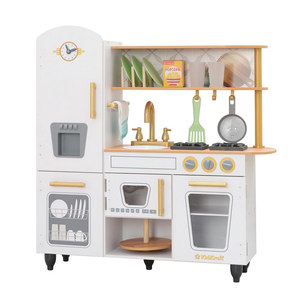 KidKraft Vintage Wooden Play Kitchen with 9 Accessories