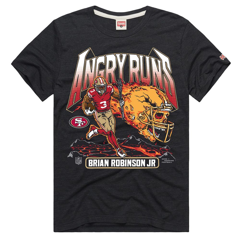 Unisex Homage Brian Robinson Jr. Charcoal San Francisco 49ers Angry ...
