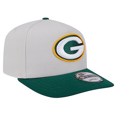 Men's New Era Stone Green Bay Packers Decent 9FIFTY A-Frame Snapback Hat