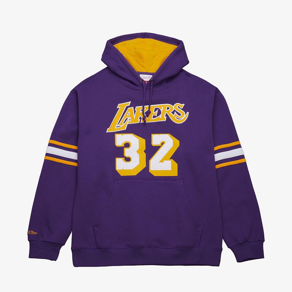 Men's Mitchell & Ness Magic Johnson Purple Los Angeles Lakers Name ...