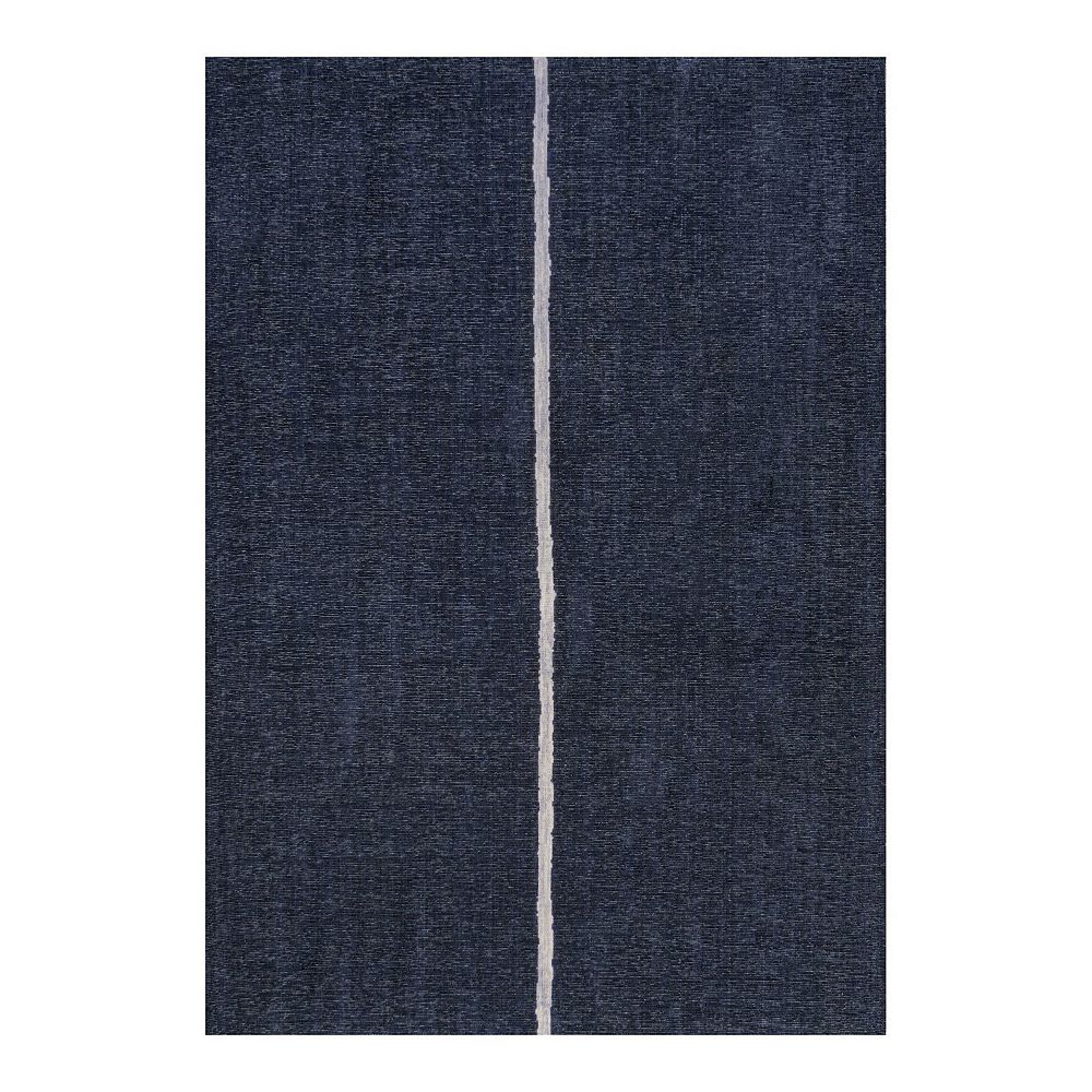 Linja Solid Centre Stripe Machine Washable Area Rug