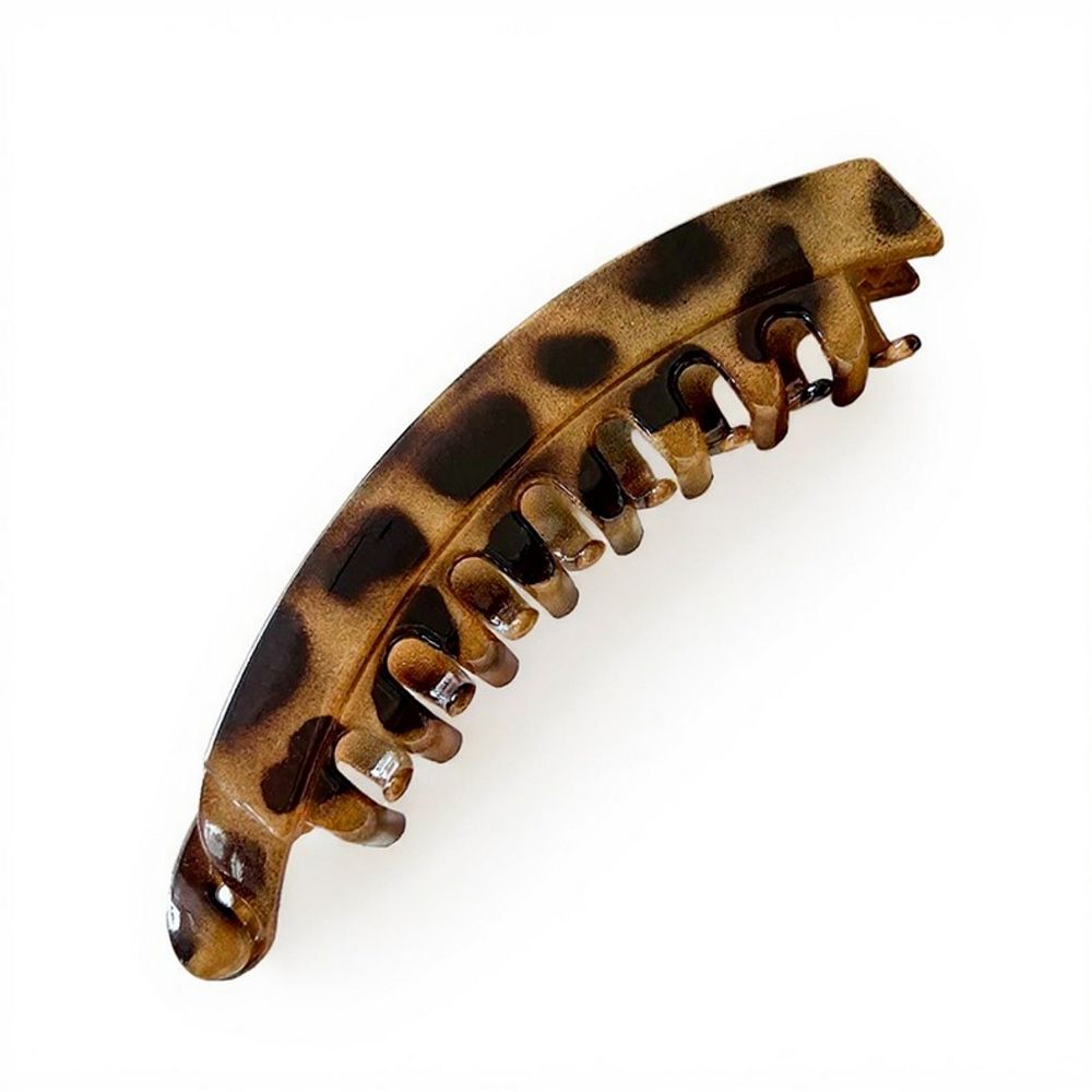 3-Piece Curved Tortoiseshell Hair Claw Clips Set with Interlocking Teeth