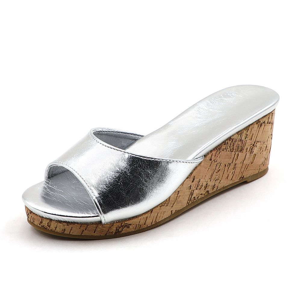 Chic Slip-On Wedge Sandals for Women - Stylish Open Toe Comfort Footwear
