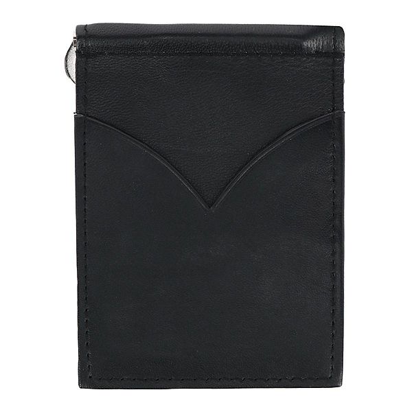 CTM Men's Lambskin Leather Money Clip and Wallet