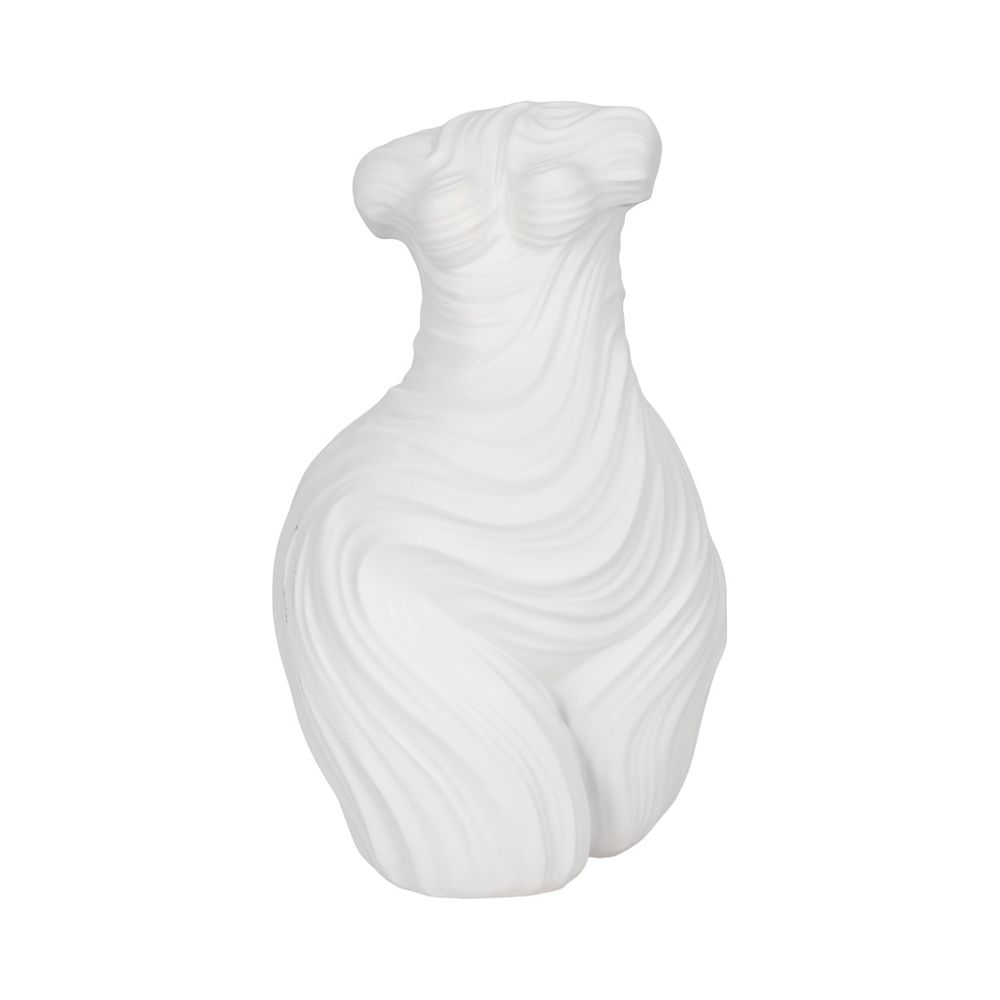 White Abstract Female Torso Sculpture in Resin - Decorative Objects for ...
