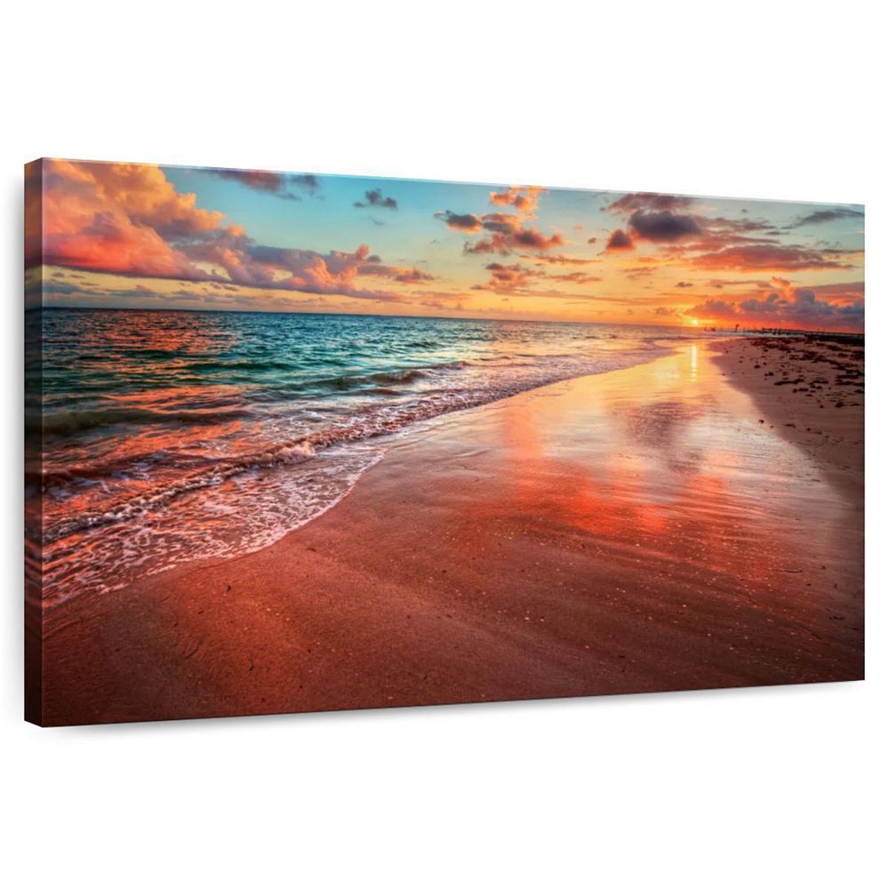 Colorful Beach Scene Wall Art