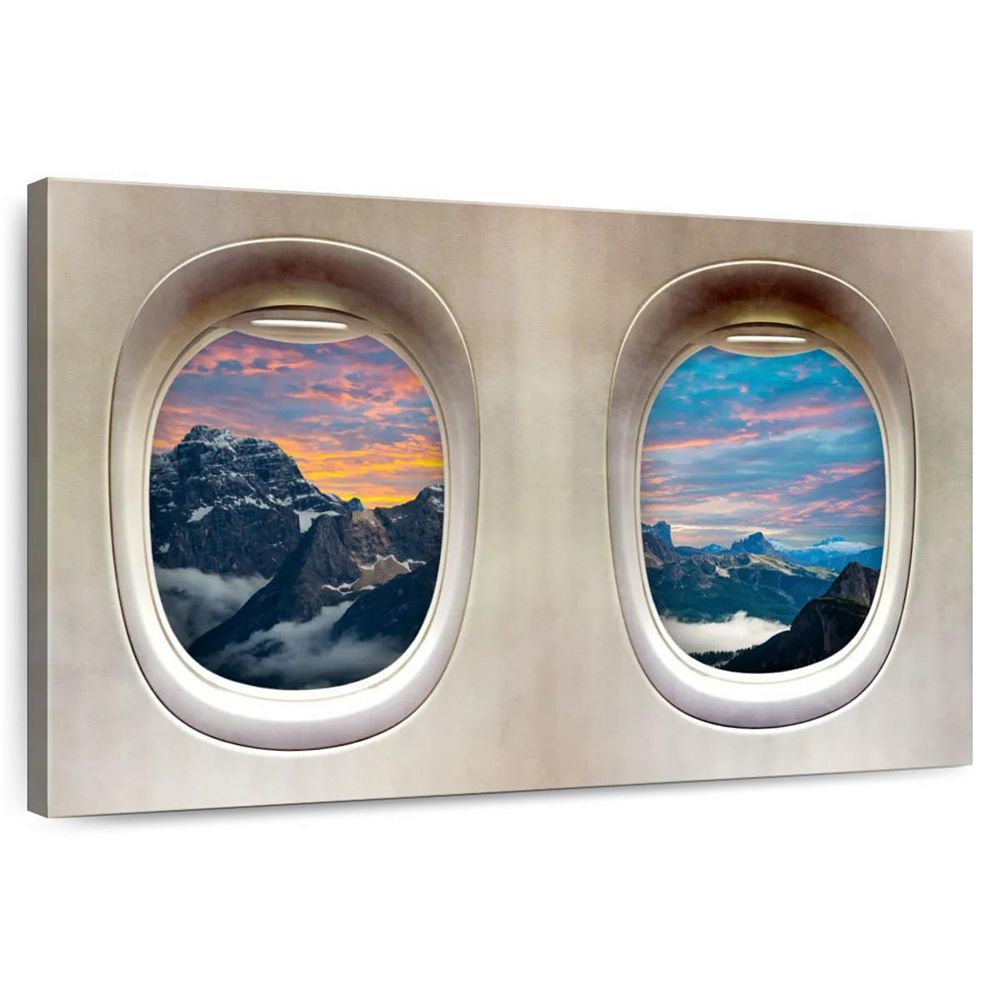 Transcontinental Airplane Windows Wall Art