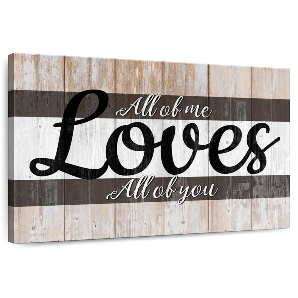 All Of Me Song Typography Wall Art