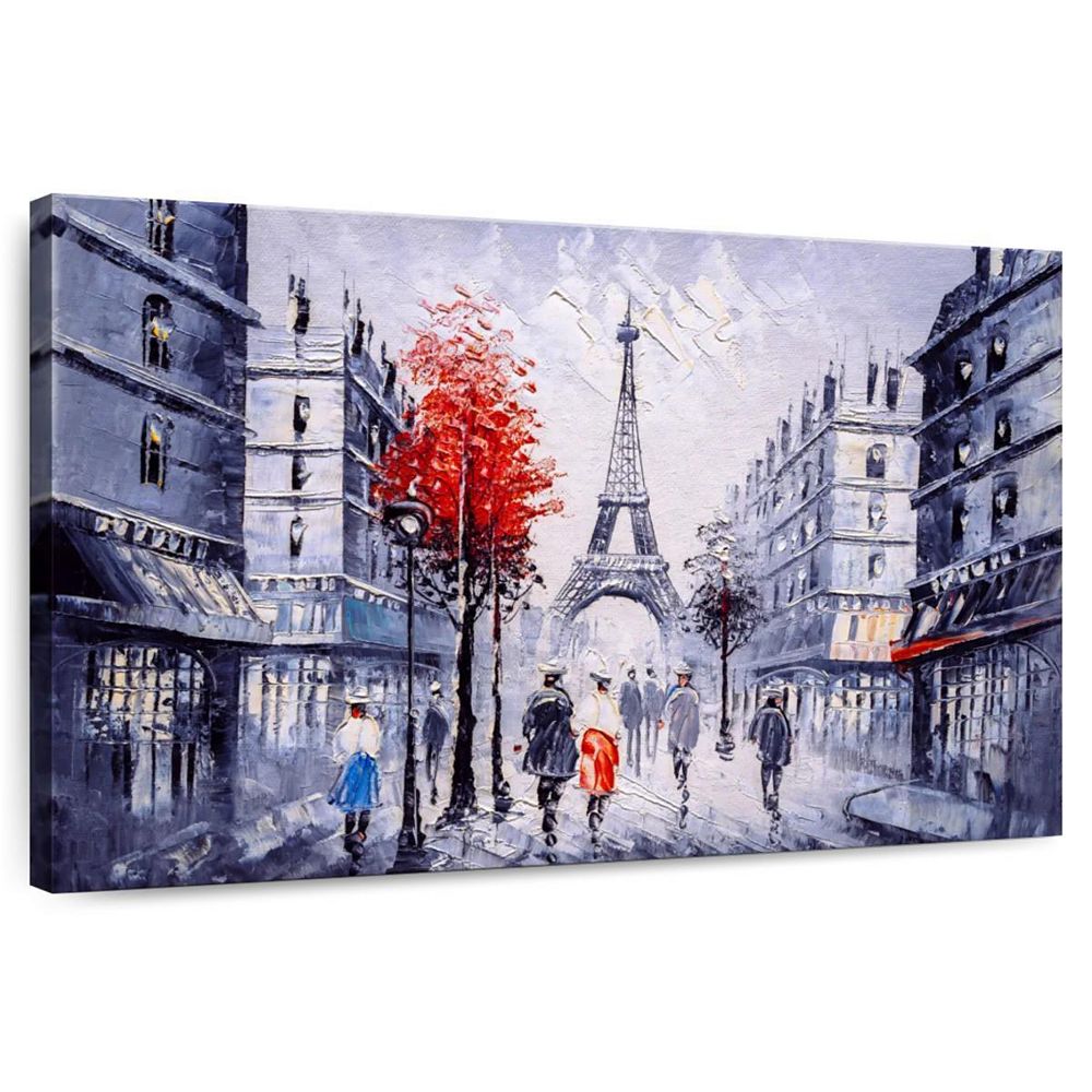 Strolling Paris Street Wall Art