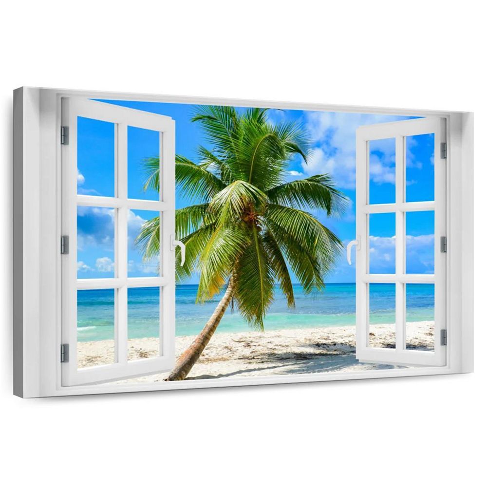 Window To Holiday Beach Wall Art