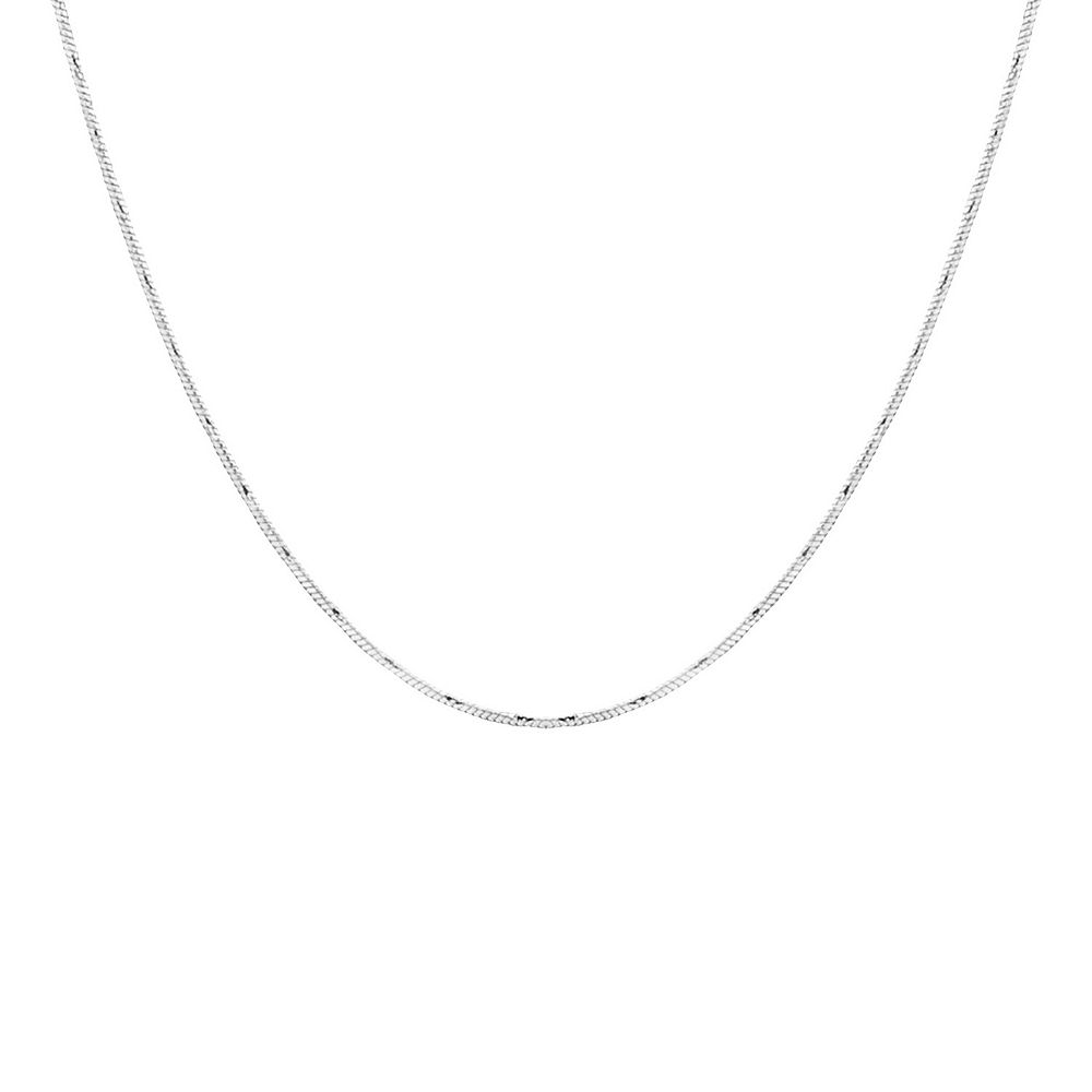 PRIMROSE Sterling Silver Diamond Cut Snake Chain Necklace
