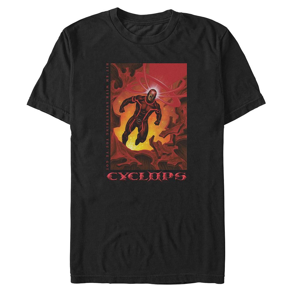 Big & Tall Marvel Cyclops Hit' Em With Everything Graphic Tee