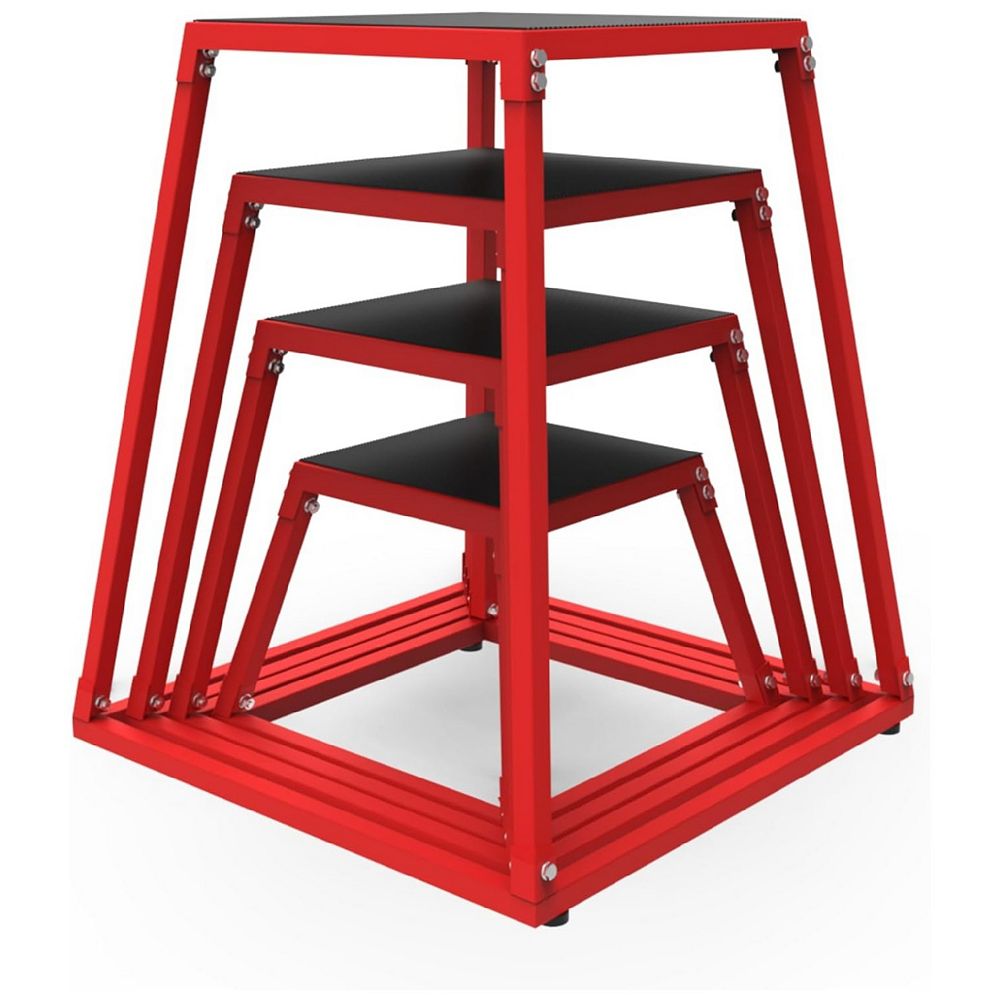 Plyometric Jump Box Set, 12/18/24/30 Inch Steel Plyo Box, Step Up Box ...