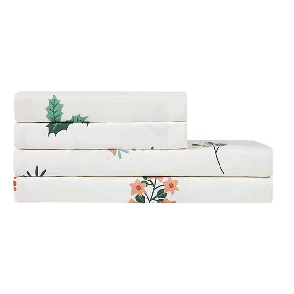 Sweet Home Collection Printed Christmas Holiday Sheet Set