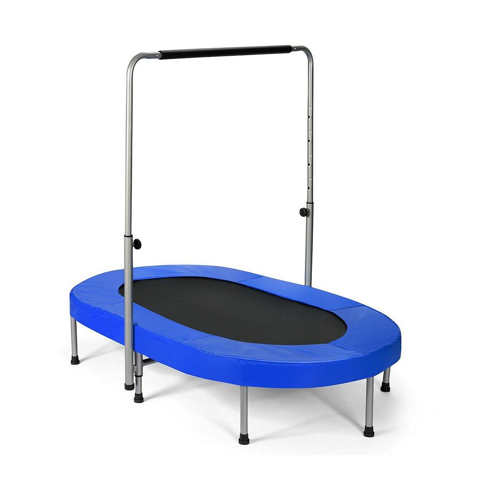 Blue 2-Person Foldable Kids Mini Rebounder Trampoline