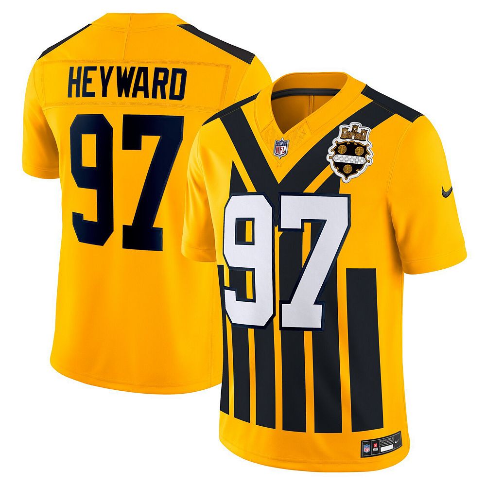 Men's Nike Cameron Heyward Gold Pittsburgh Steelers Alternate Vapor F.U ...