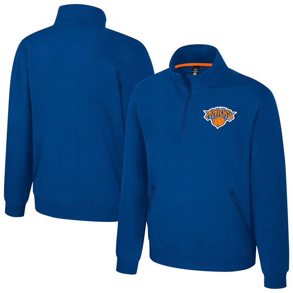 Unisex Stadium Essentials Blue New York Knicks Varsity Trainer Quarter ...