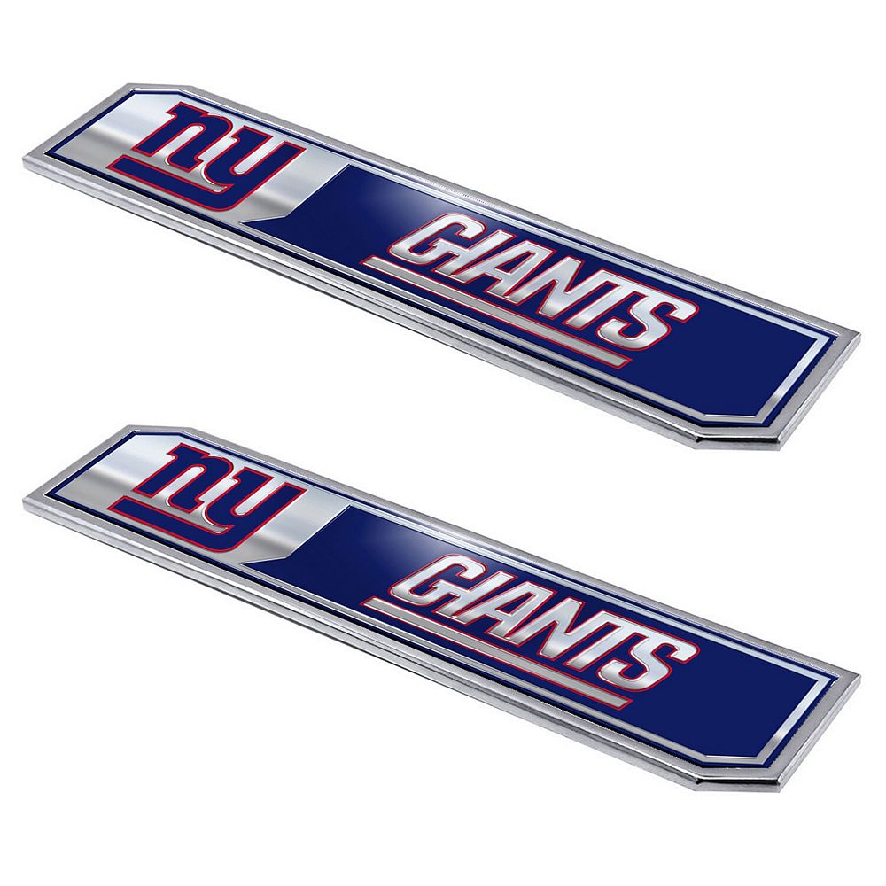 Logo Brands New York Giants 2-Pack Embossed Truck Emblem Set