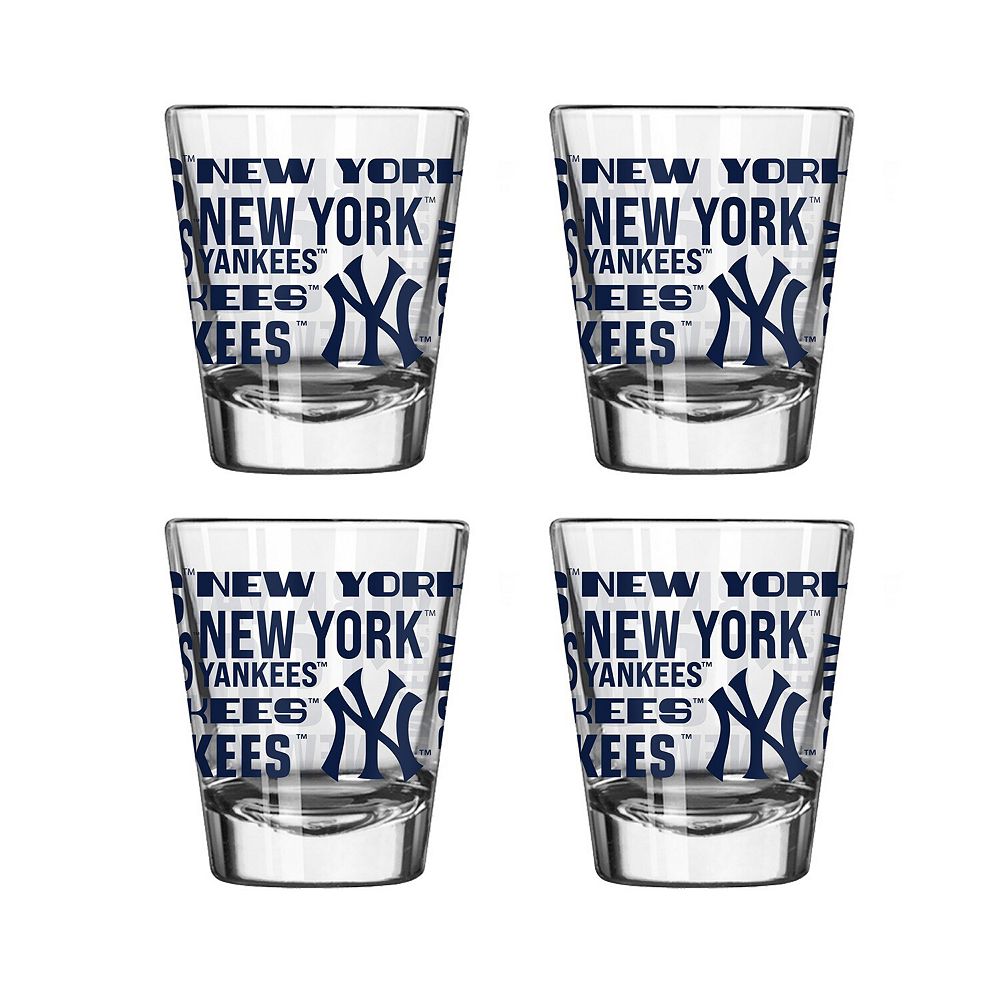 New York Yankees 4-Pack 2oz. Shot Glass Set