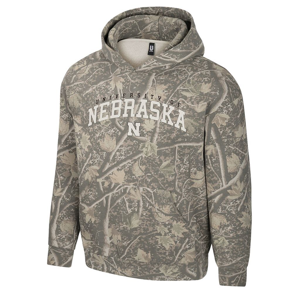 Men's Uscape Apparel Camo Nebraska Huskers Back Bay Fleece Hoodie