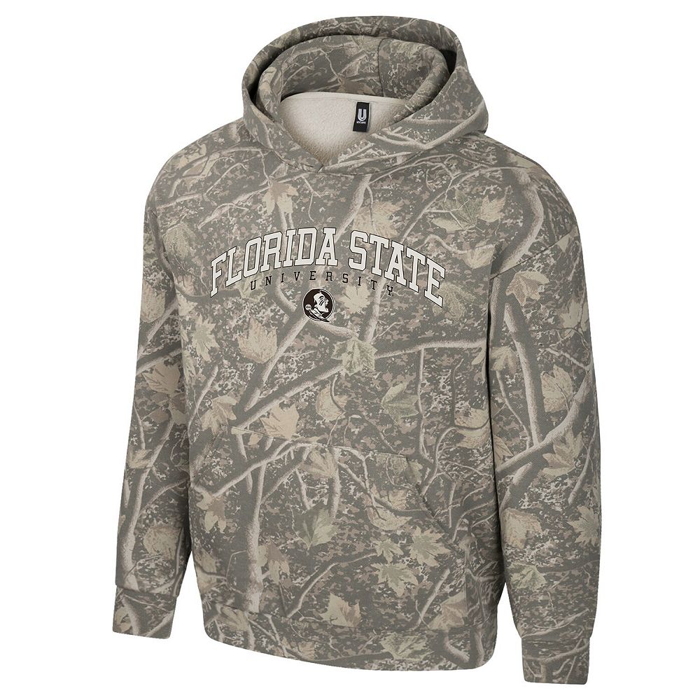 Men's Uscape Apparel Camo Florida State Seminoles Back Bay Fleece Hoodie