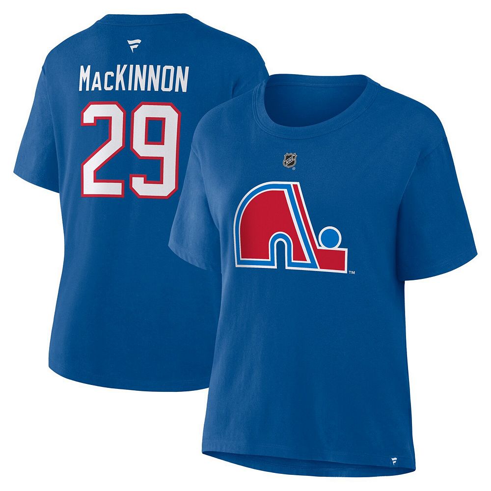 Women's Fanatics Nathan MacKinnon Blue Colorado Avalanche Heritage ...