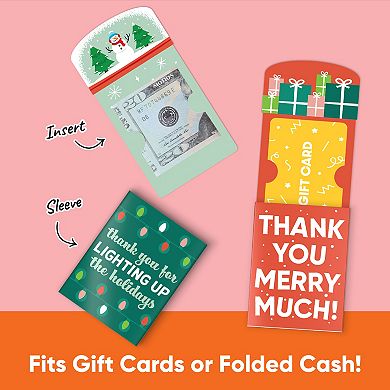Big Dot of Happiness Assorted Red & Green Holiday Thank You Gift Card ...