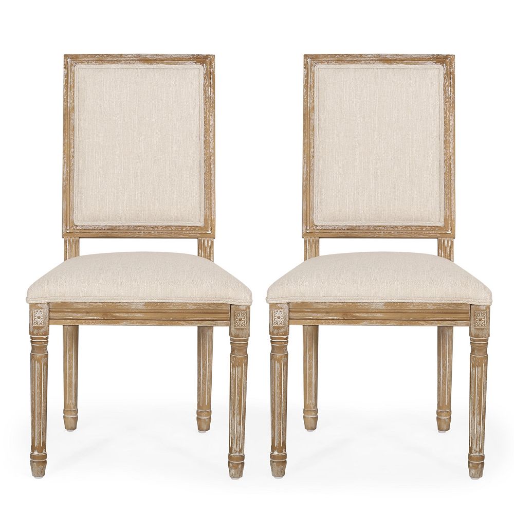 Regina French Country Cane Dining Chairs with Fluted Legs (Set of 2) by ...
