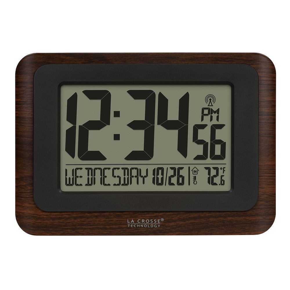 La Crosse Technology Digital Atomic Clock with Calendar & Indoor ...