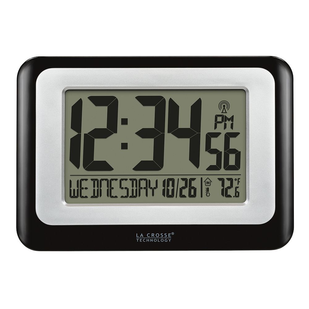La Crosse Technology Digital Atomic Clock with Calendar & Indoor ...