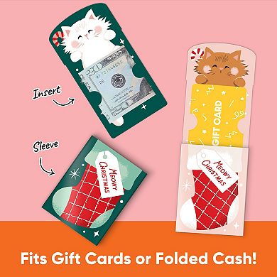 Big Dot of Happiness Cat Christmas Gift Card Holders with Envelopes ...