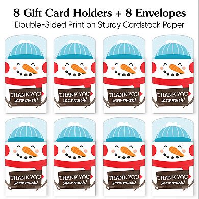 Big Dot of Happiness Snowman Thank You Snow Much Gift Card Holders ...