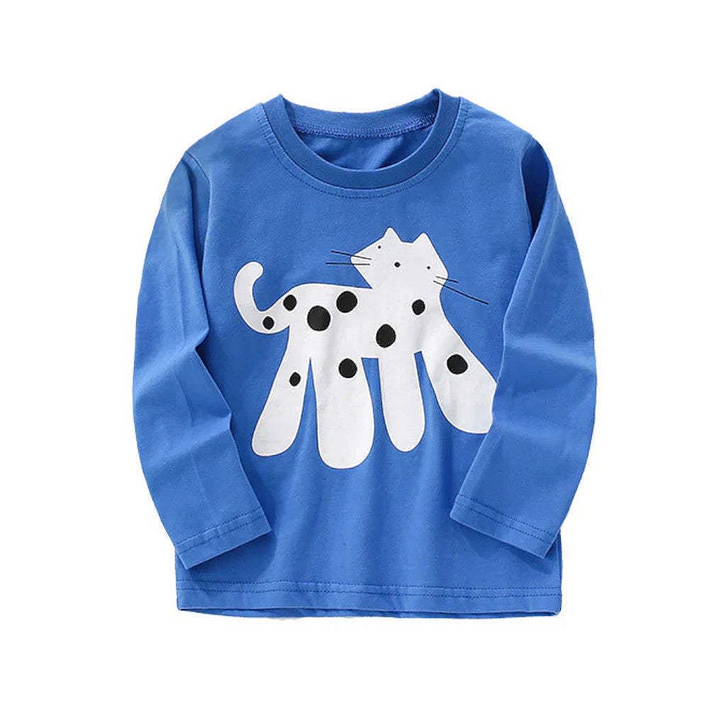 Autumn and Spring Arrival Animals Cartoon Pattern Long Sleeves Top for ...