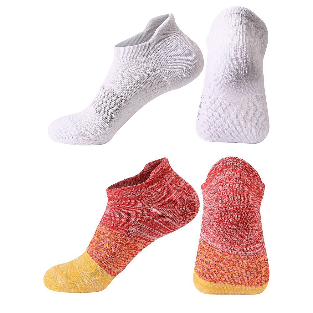 Women's 2-Pair Set Low-Cut Athletic Socks with Honeycomb Mesh ...