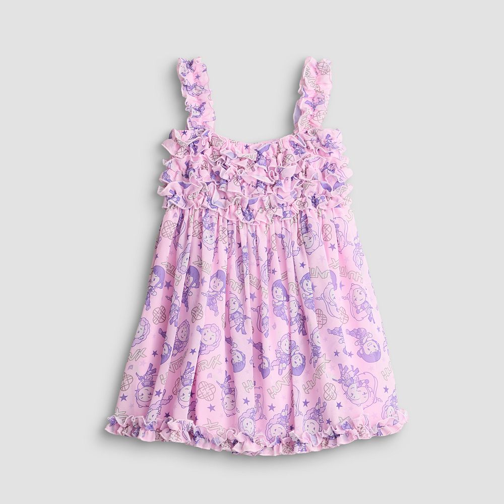Girls 4-12 Little Chiffon Dress with Ruffles