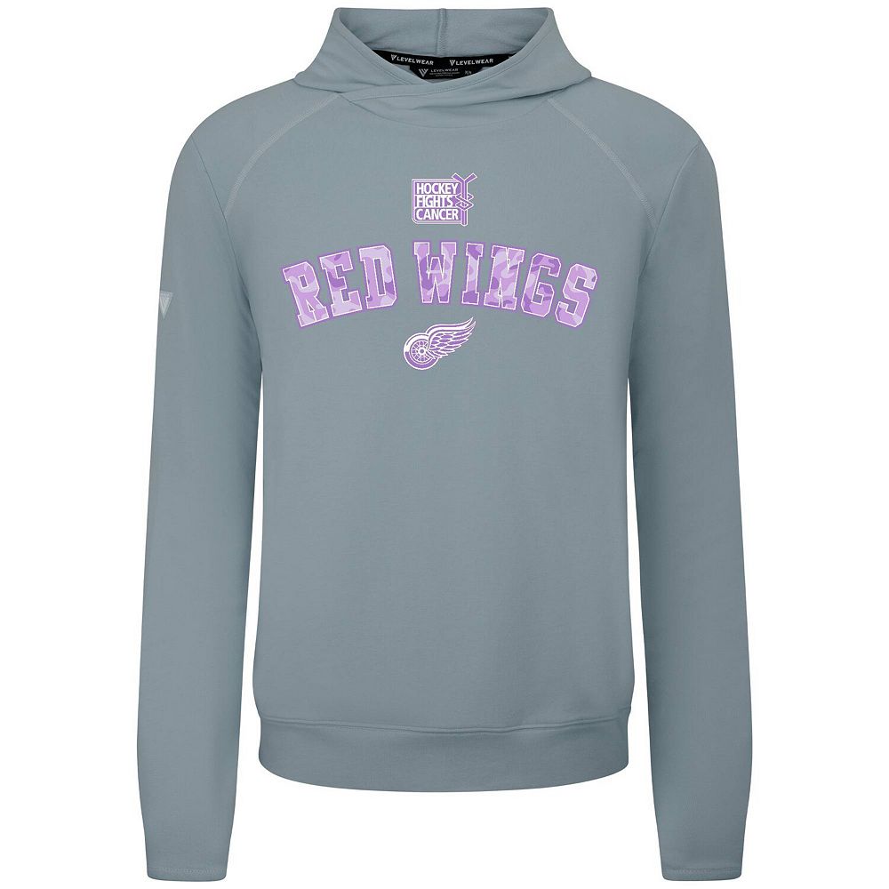 Men's Levelwear Gray Detroit Red Wings Hockey Fights Cancer Mandate Tri ...
