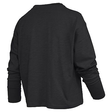 Women's Pressbox Black Purdue Boilermakers Motley Boxy Waist-Length ...