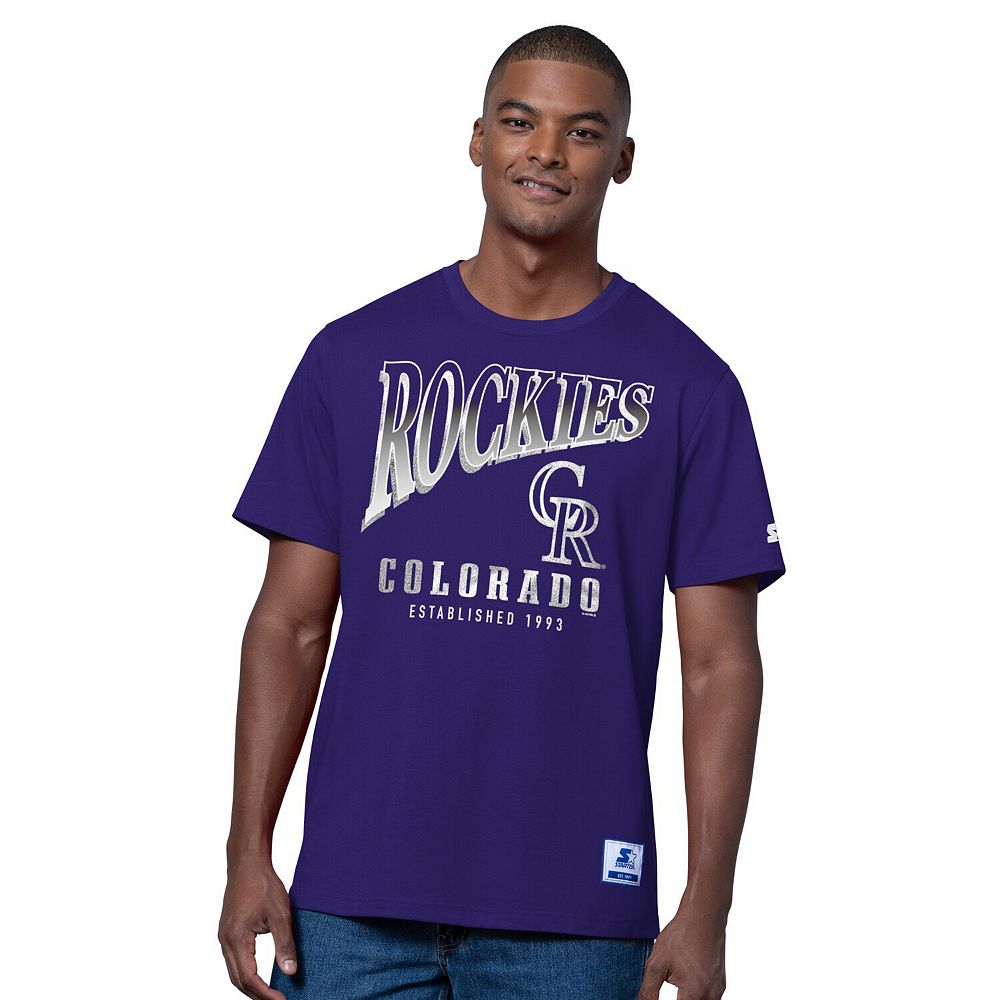 Men's Starter Purple/Gray Colorado Rockies Two-Pack T-Shirt Set