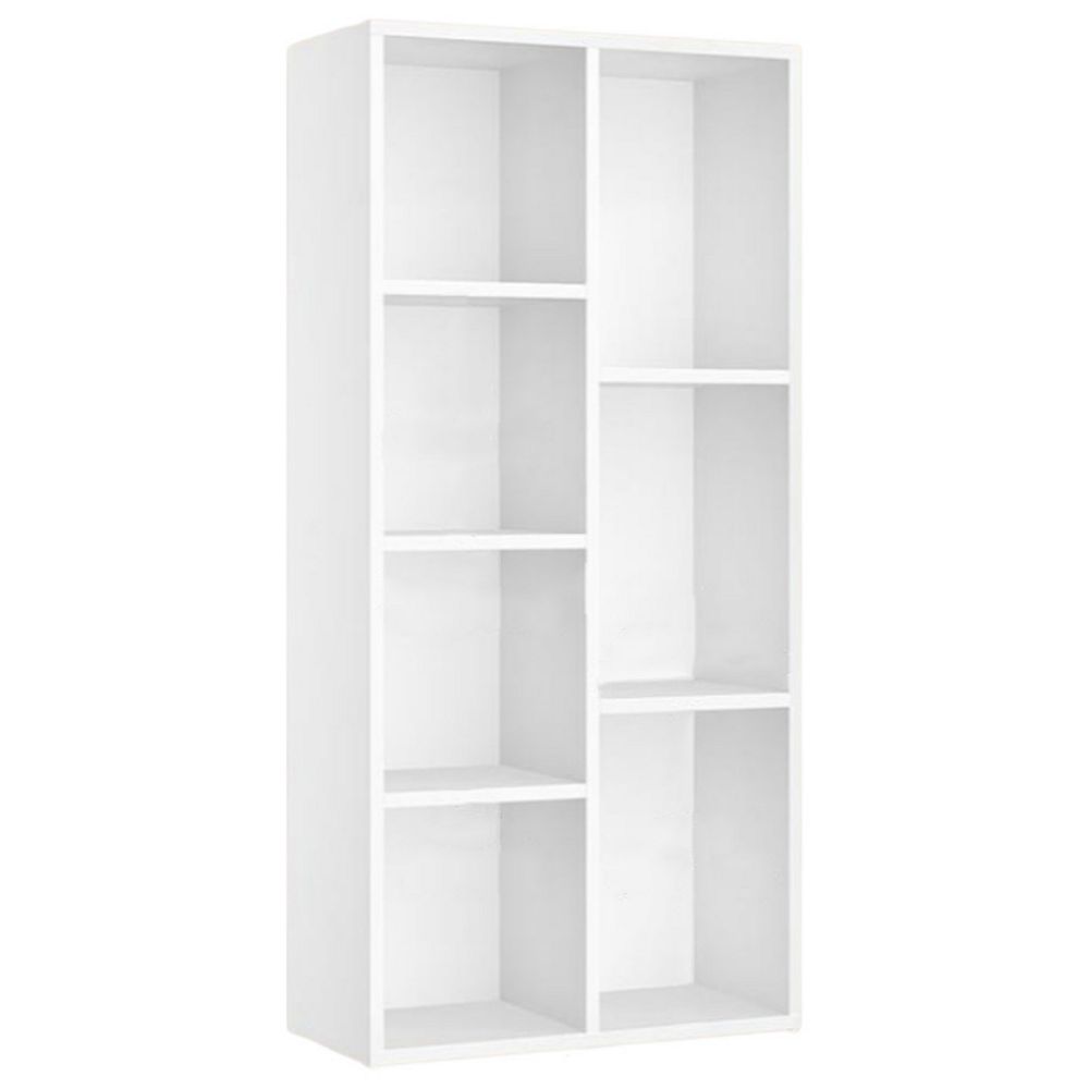 7-Compartment Bookshelf for Living Room or Home Office with Open ...