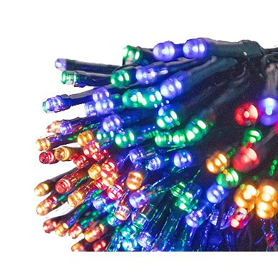Solar RGB Christmas String Lights 200 LEDs 8 Modes Weatherproof 64ft ...