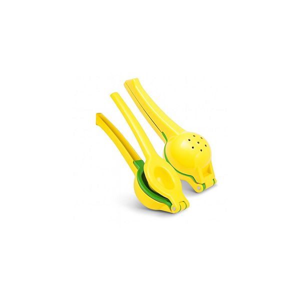 Cheer Collection Heavy Duty Lemon Lime Squeezer with Dual Strainers for ...