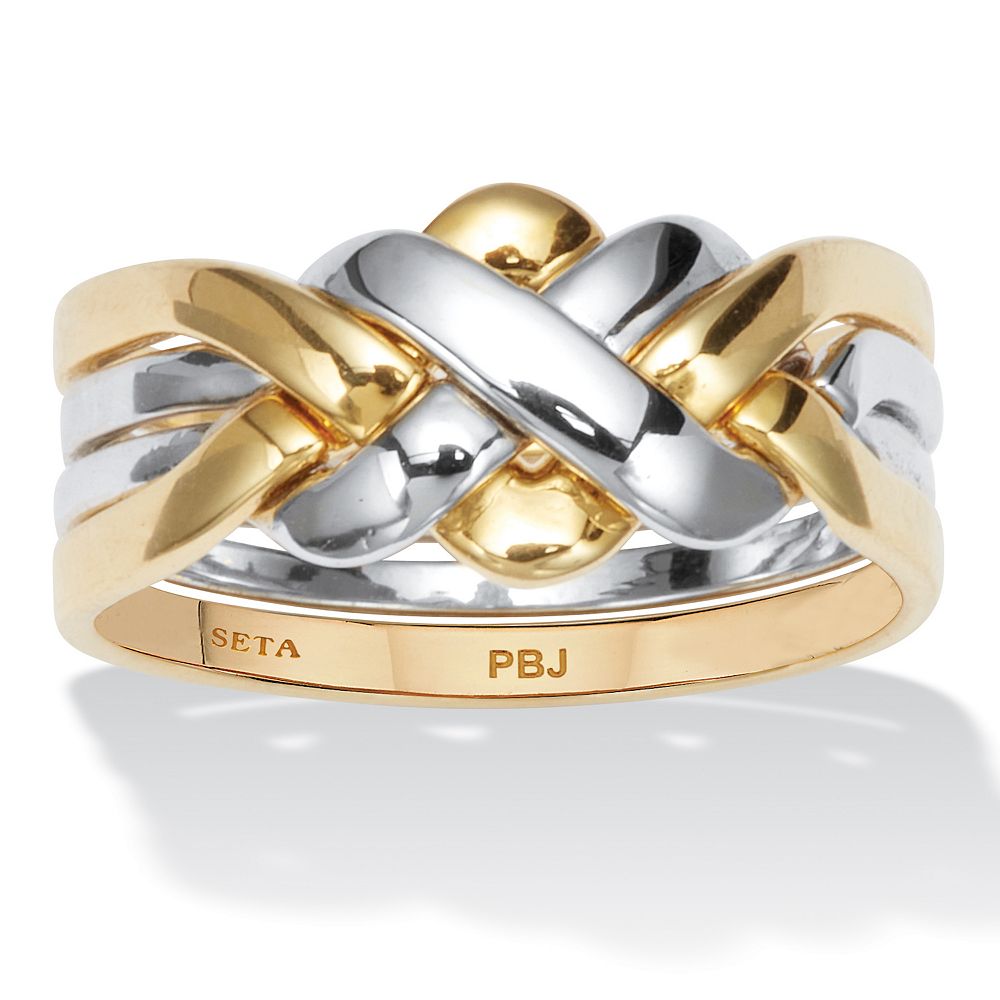 PalmBeach Jewelry 14k Yellow Gold-plated and Platinum-plated Endless ...
