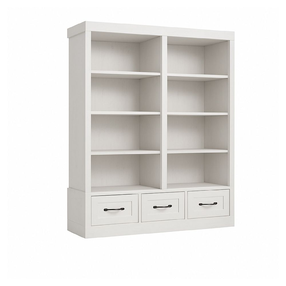 Double Storage Bookshelf - 6-Tier Large Double Wide Shelving Unit