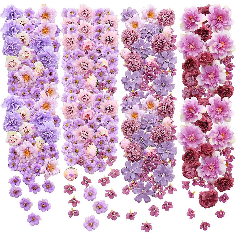120 Pcs Small Flowers for Crafts Mini Faux Flowers Artificial Silk ...