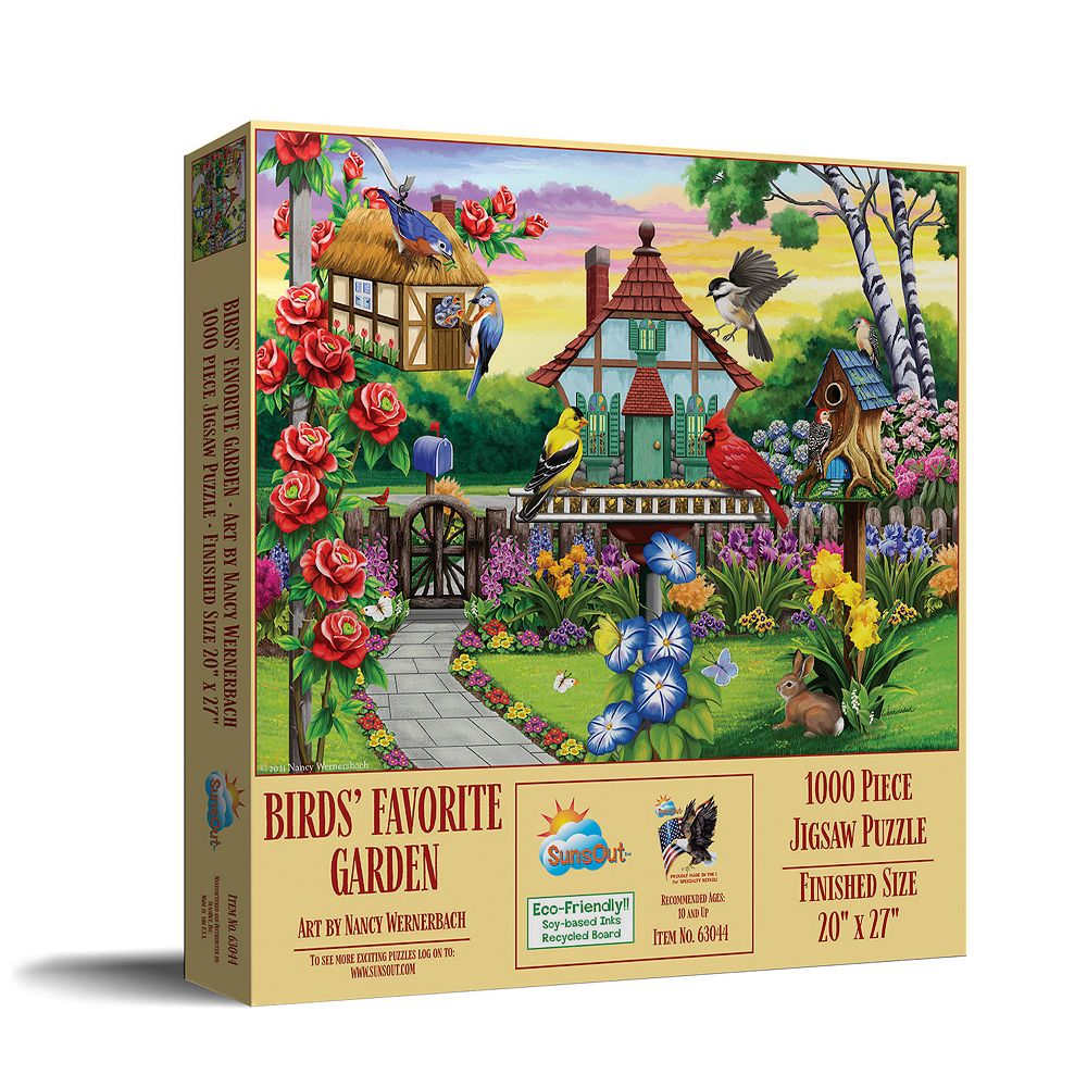 Birds' Favorite Garden 1000 piece Jigsaw Puzzle