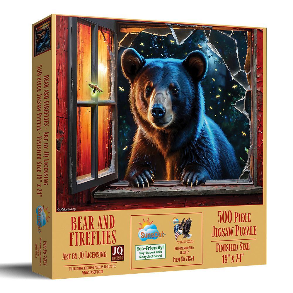 Bear and Fireflies 500 piece Jigsaw Puzzle