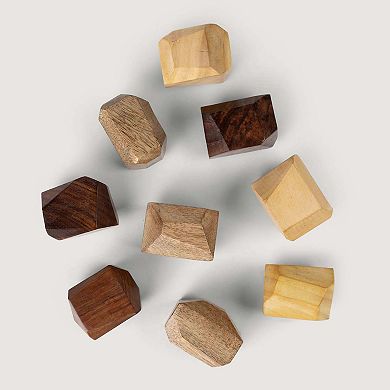 Upcycled Wood Stacking Stones - Set of 9