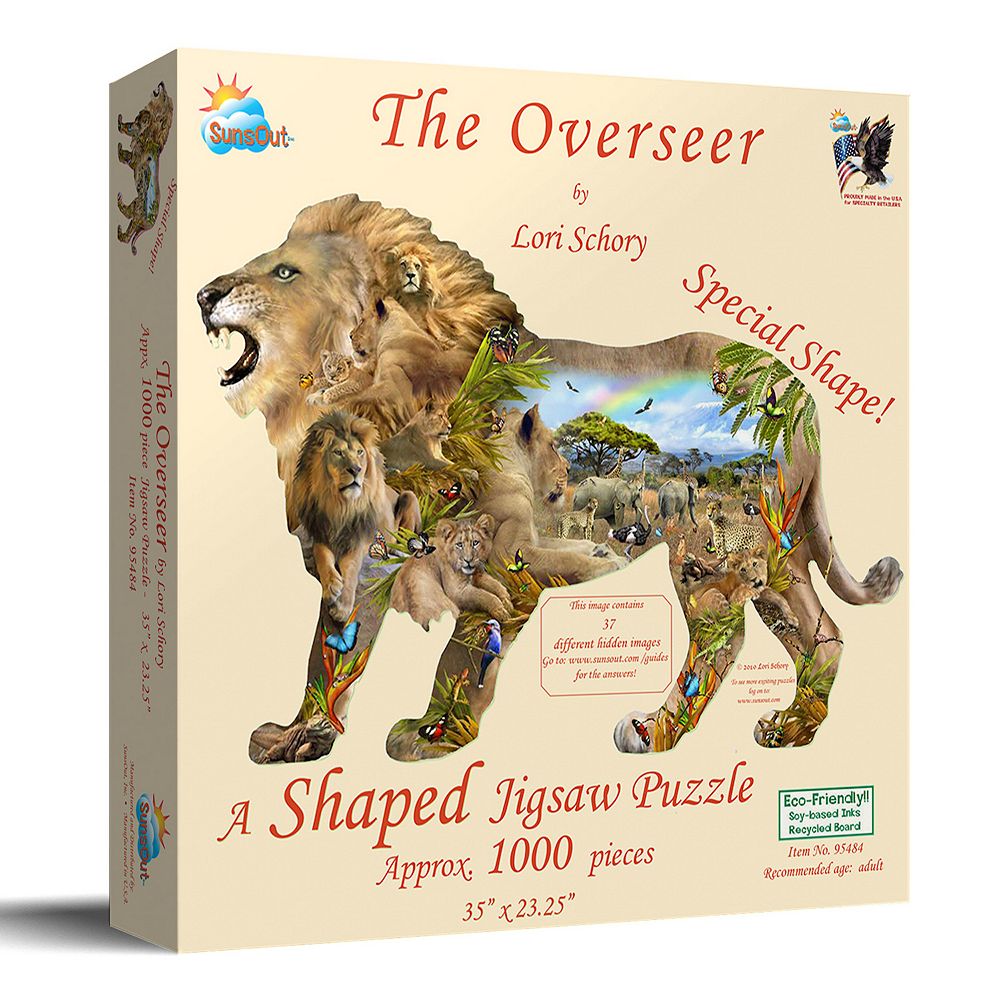 The Overseer 1000 piece Lion Shaped Jigsaw Puzzle MPN # 95484