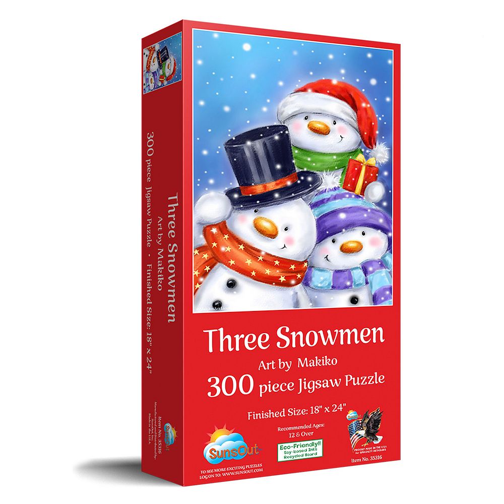 Three Snowmen 300 piece Christmas Jigsaw Puzzle