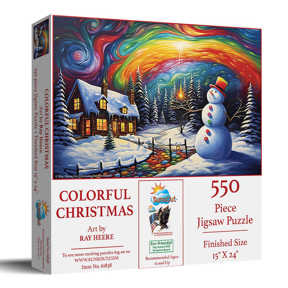 Colorful Christmas 550 piece Jigsaw Puzzle